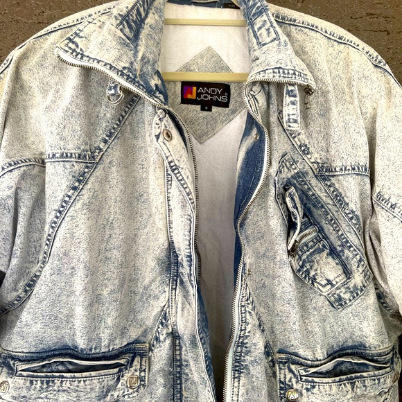 Vintage | Jackets & Coats | Vintage 98s 80s 90s Andy Johns Acid Wash ...